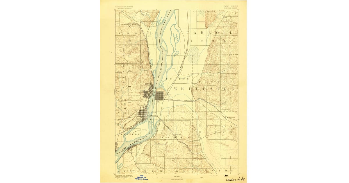 1894 Map of Clinton, IA — High-Res | Pastmaps