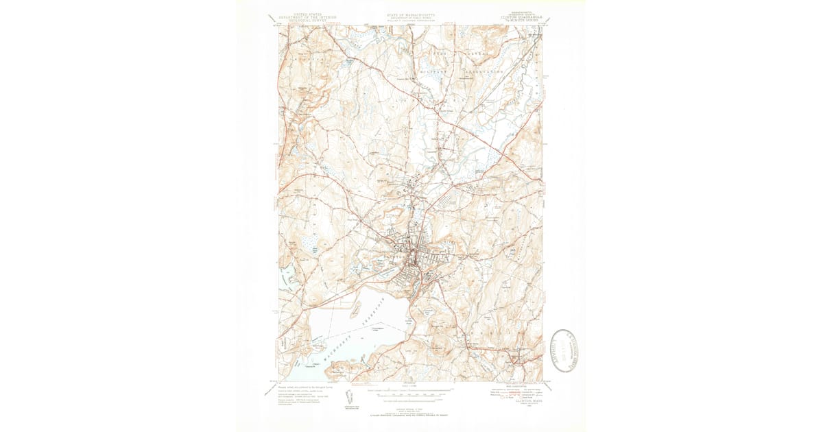 1950s Maps of Clinton, MA | Pastmaps