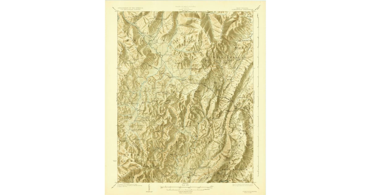 1923 Map of Clintonville, Greenbrier County, WV — High-Res | Pastmaps