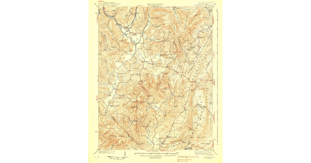 1939 Map of Clintonville, Greenbrier County, WV — High-Res | Pastmaps