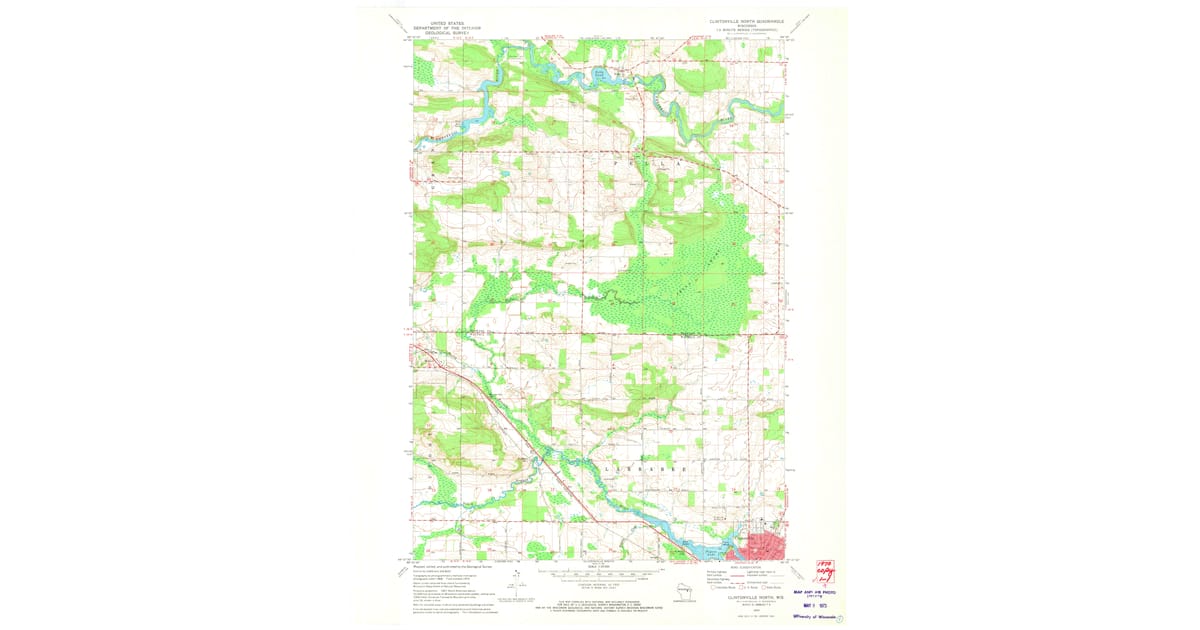 1970 Map of Clintonville North, Shawano County, WI — High-Res | Pastmaps