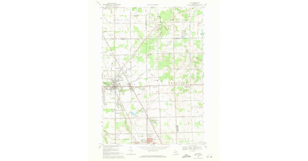 1969 Map of Clio, MI — High-Res | Pastmaps