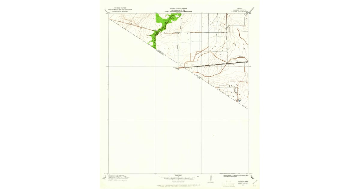 1915 Map of Clodine, Fort Bend County, TX — High-Res | Pastmaps