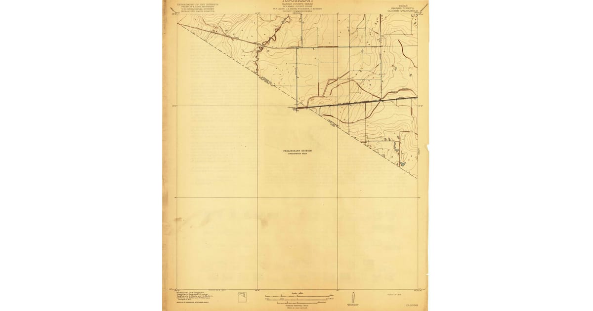 1919 Map of Clodine, Fort Bend County, TX — High-Res | Pastmaps