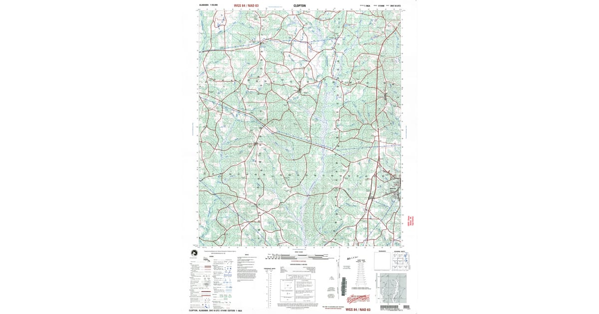 1997 Map of Clopton, Henry County, AL — High-Res | Pastmaps