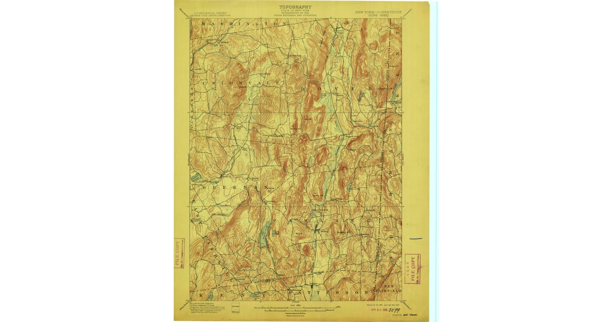 1901 Map of Clove, Dutchess County, NY — High-Res, 1912 Print | Pastmaps