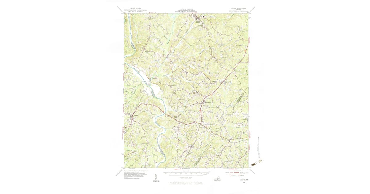 1954 Map of Clover, VA — High-Res | Pastmaps