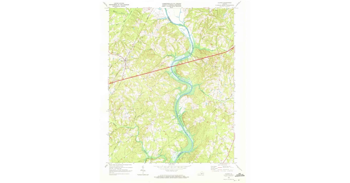 1968 Map of Clover, VA — High-Res | Pastmaps