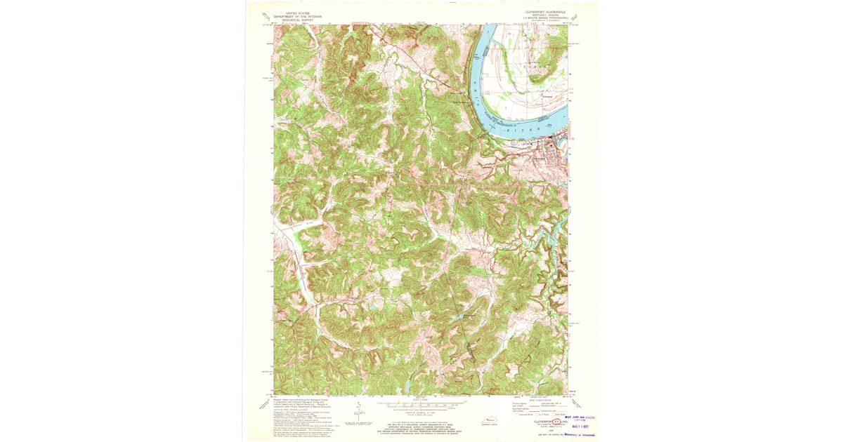 1970 Map of Cloverport, KY — High-Res | Pastmaps