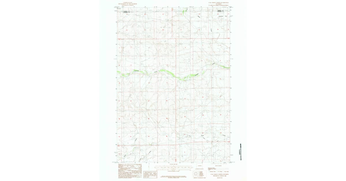 1984 Map of Coal Draw North, Converse County, WY — High-Res | Pastmaps