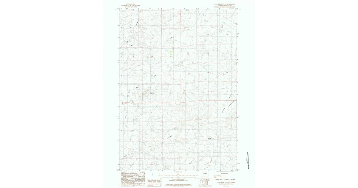 1984 Map of Coal Draw South, Converse County, WY — High-Res | Pastmaps