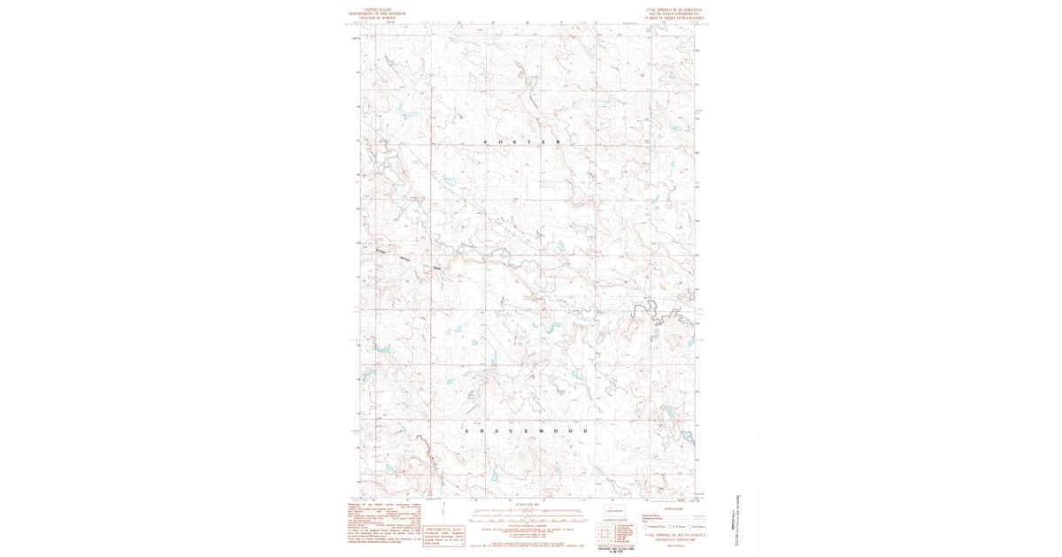 1983 Map of Coal Springs SE, Perkins County, SD — High-Res | Pastmaps