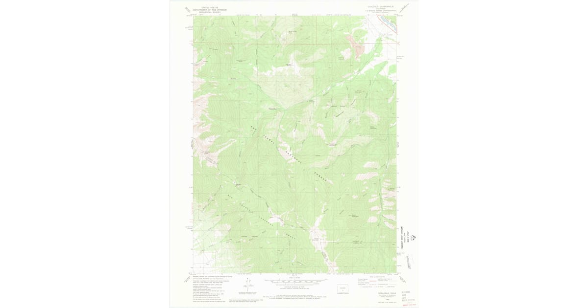 1980 Map of Coaldale, CO — High-Res | Pastmaps