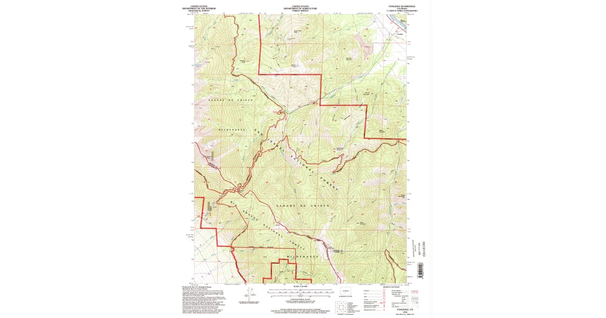 1994 Map of Coaldale, CO — High-Res | Pastmaps