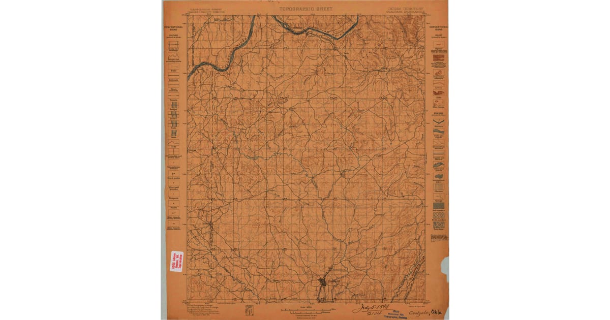 1899 Map of Coalgate, OK — High-Res | Pastmaps