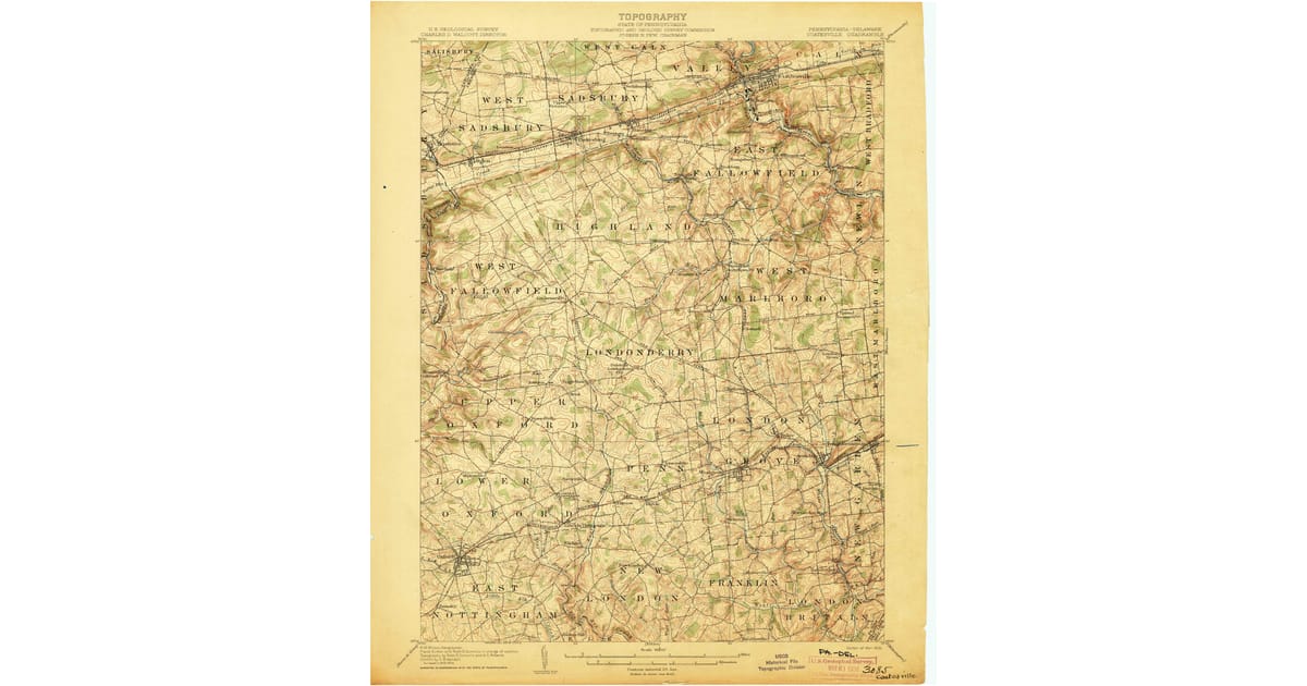 1906 Map of Coatesville, PA — High-Res | Pastmaps