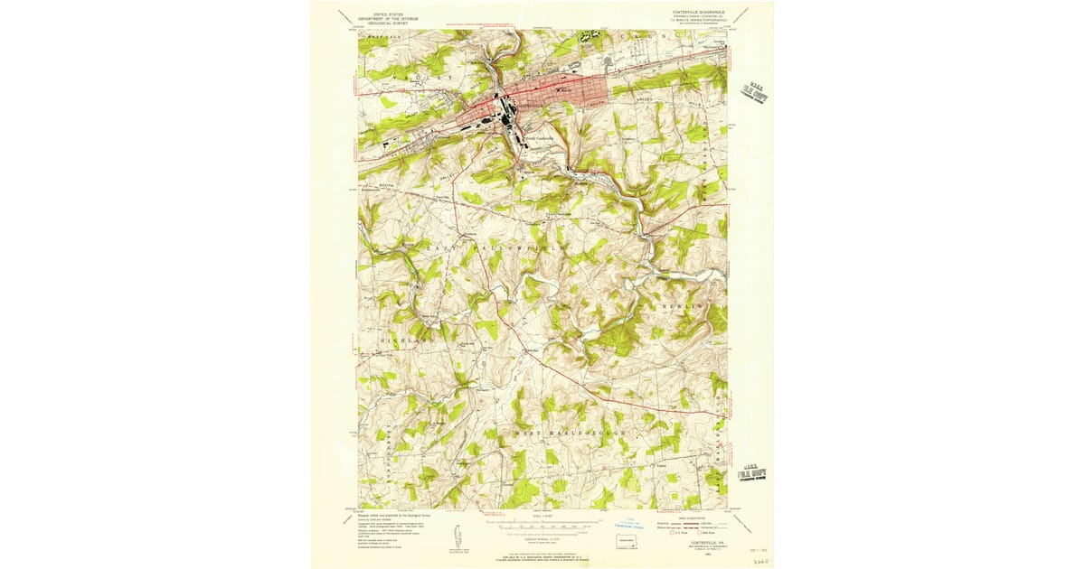 1953 Map of Coatesville, PA — High-Res | Pastmaps