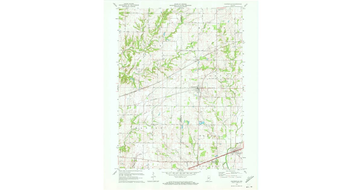 1970s Maps of Coatesville, IN | Pastmaps