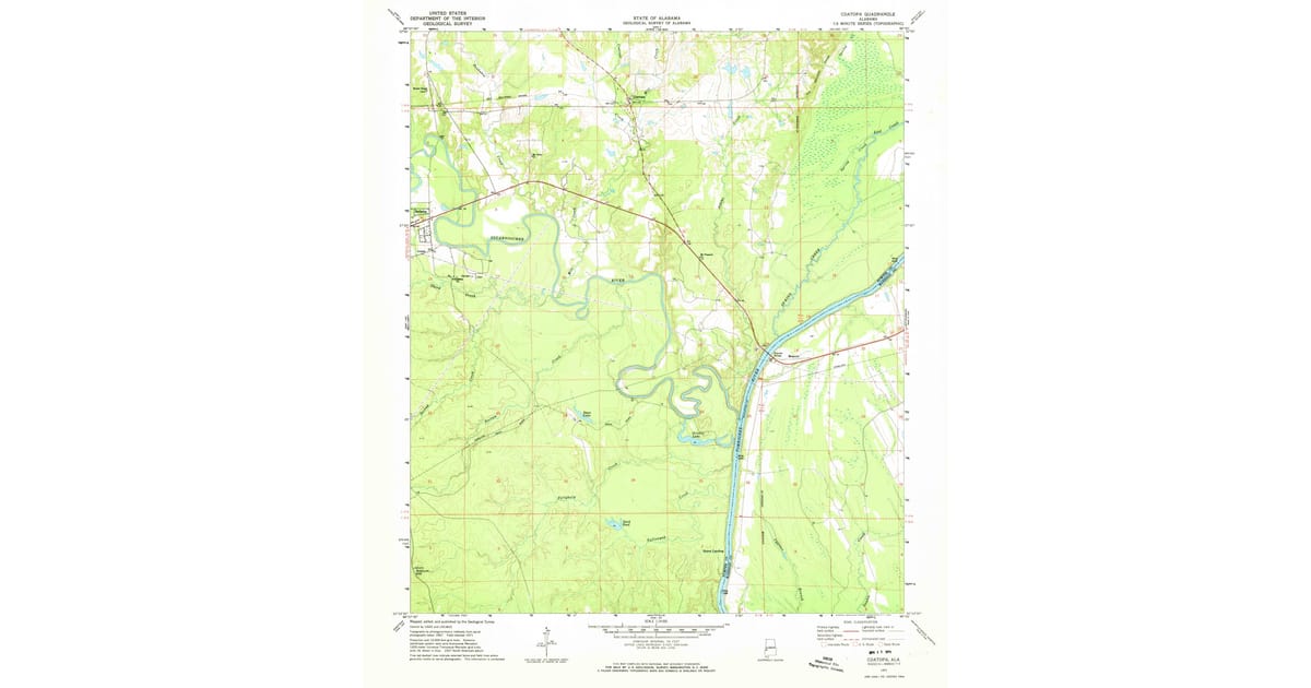 1971 Map of Coatopa, Sumter County, AL — High-Res | Pastmaps