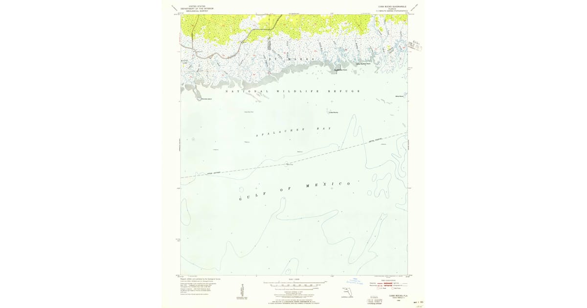 1954 Map of Cobb Rocks, Jefferson County, FL — High-Res | Pastmaps