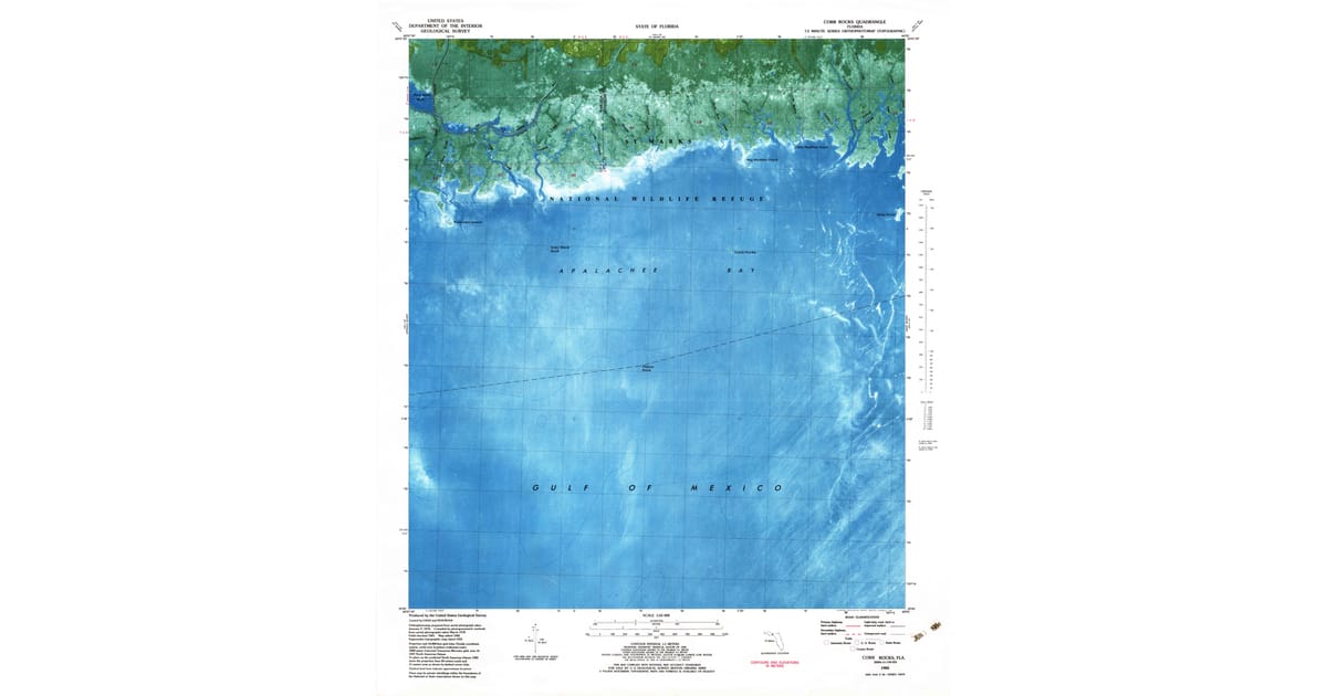 1982 Map of Cobb Rocks, Jefferson County, FL — High-Res | Pastmaps