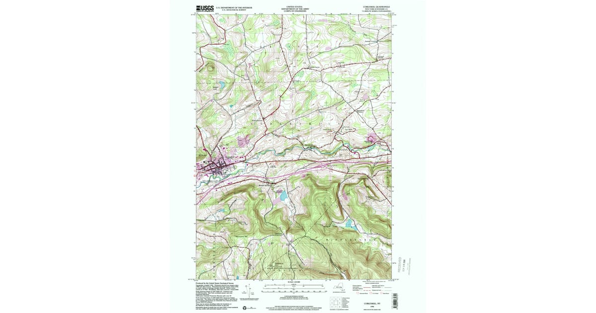 1996 Map of Cobleskill, Schoharie County, NY — High-Res | Pastmaps