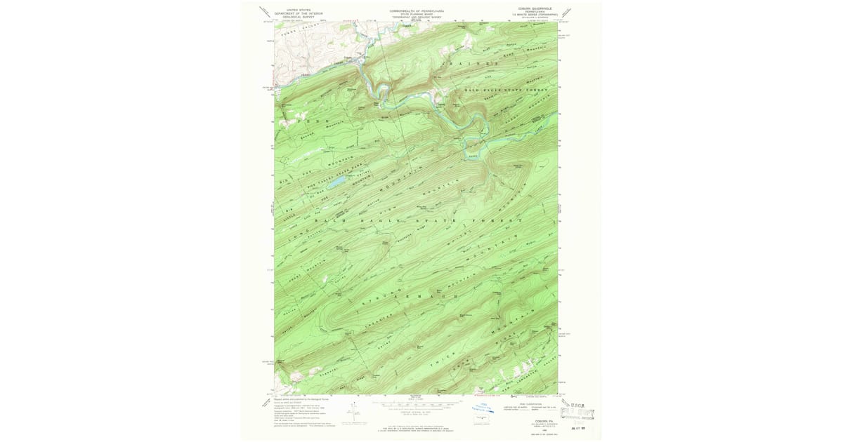 1968 Map of Coburn, PA — High-Res | Pastmaps