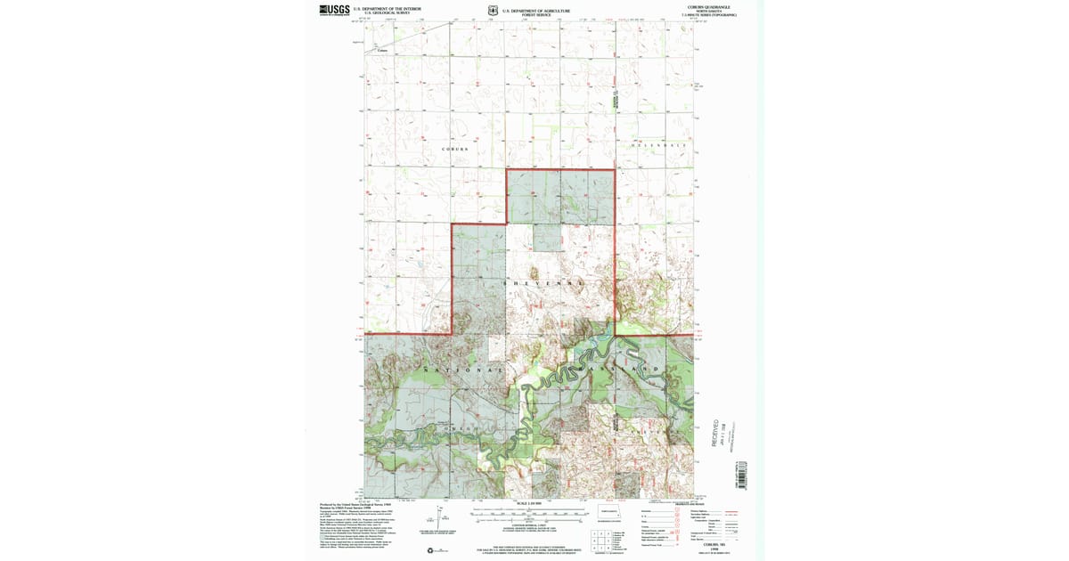 1990s Maps of Helendale Township, ND | Pastmaps