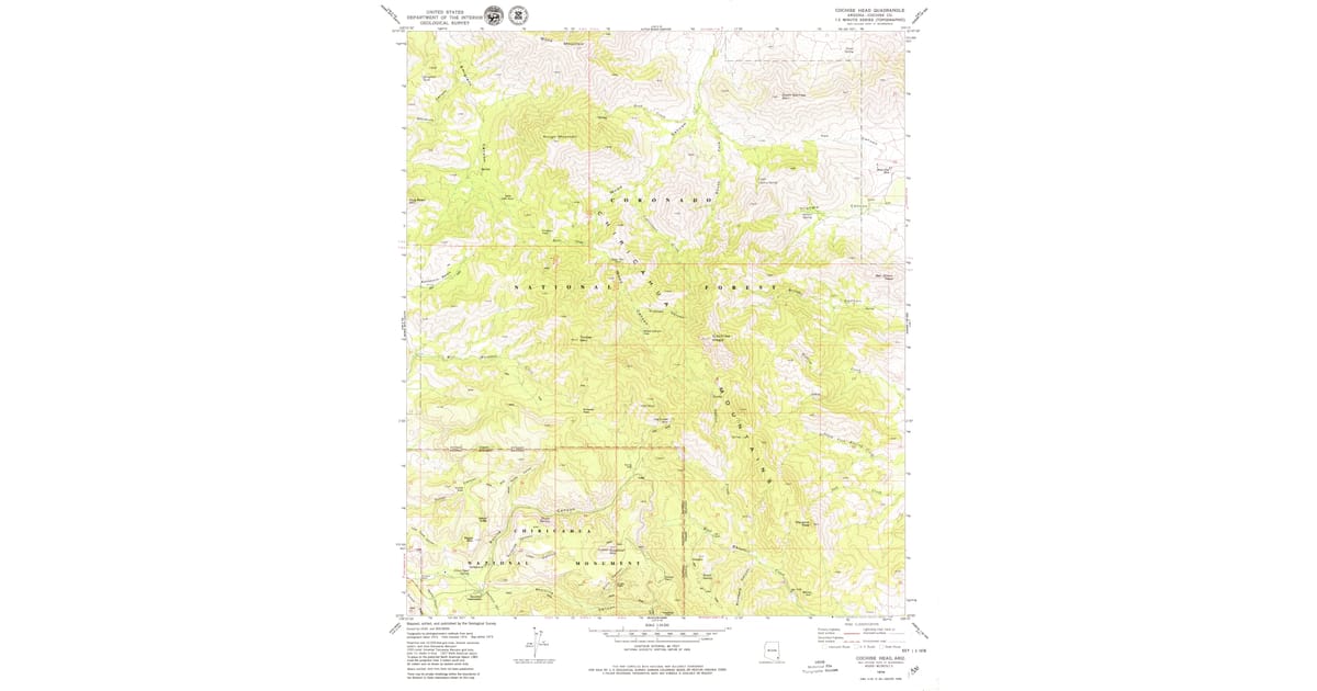 1979 Map of Cochise Head, Cochise County, AZ — High-Res | Pastmaps