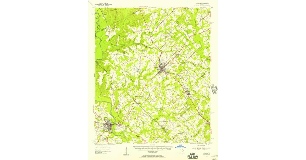 Old Maps of Bleckley County, GA for Genealogy | Pastmaps