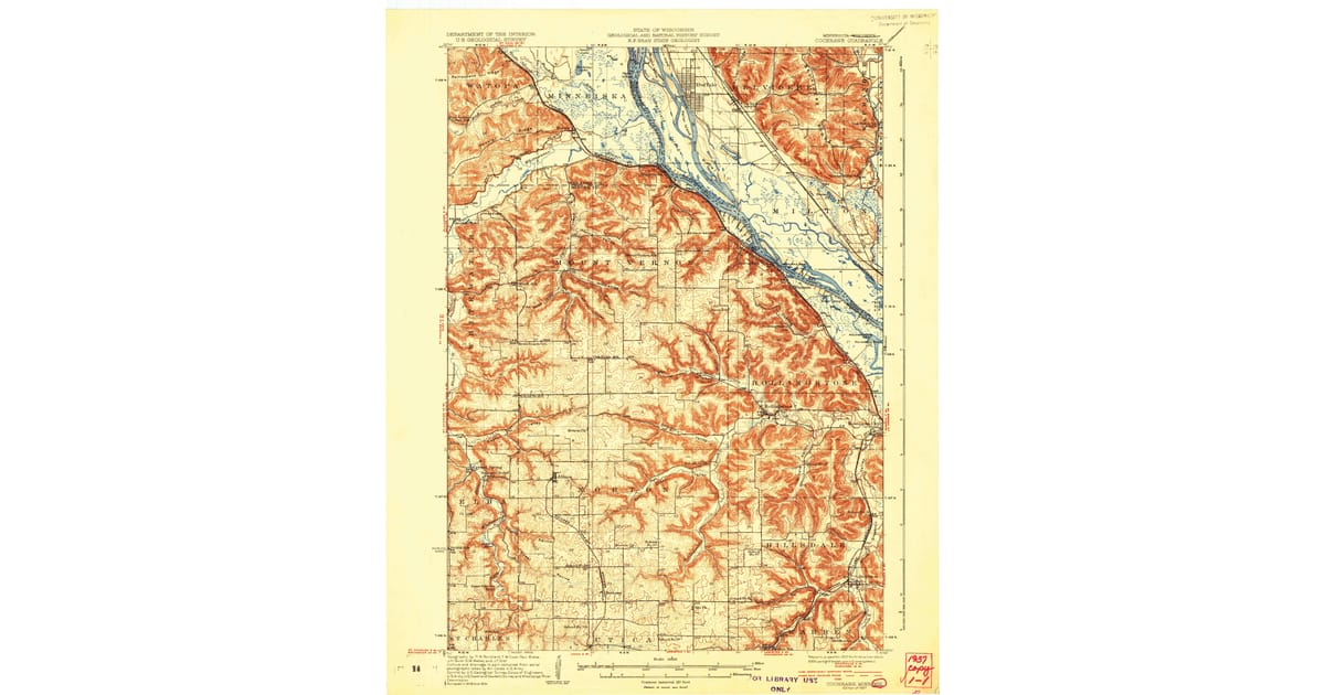 1937 Map of Cochrane, WI — High-Res | Pastmaps