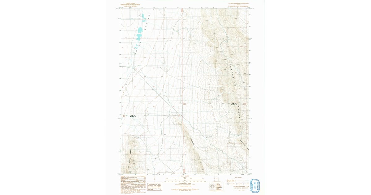 1991 Map of Cockscomb Ridge, Juab County, UT — High-Res | Pastmaps
