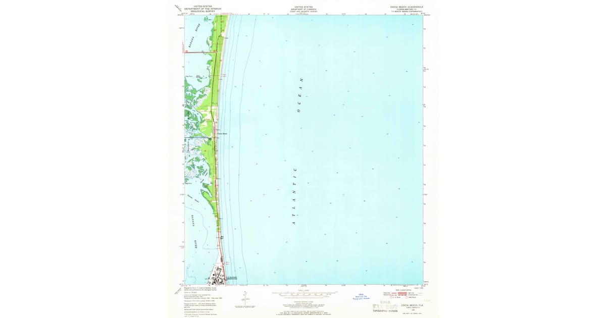1949 Map of Cocoa Beach, FL — High-Res | Pastmaps