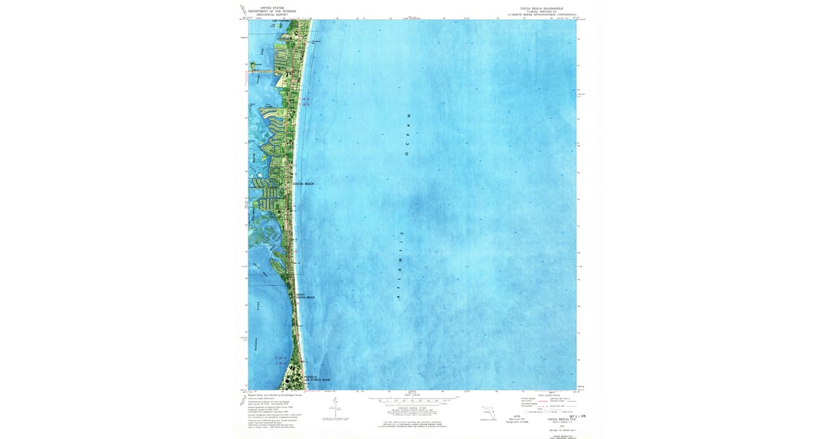 1970s Maps of Cocoa Beach, Brevard County | Pastmaps