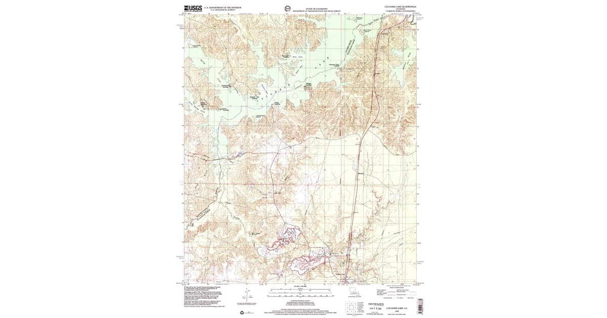 1998 Map of Cocodrie Lake, Evangeline Parish, LA — High-Res | Pastmaps