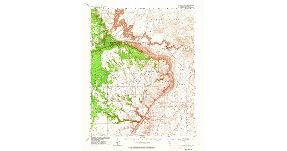 1962 Map of Coconino Point, Coconino County, AZ — High-Res | Pastmaps