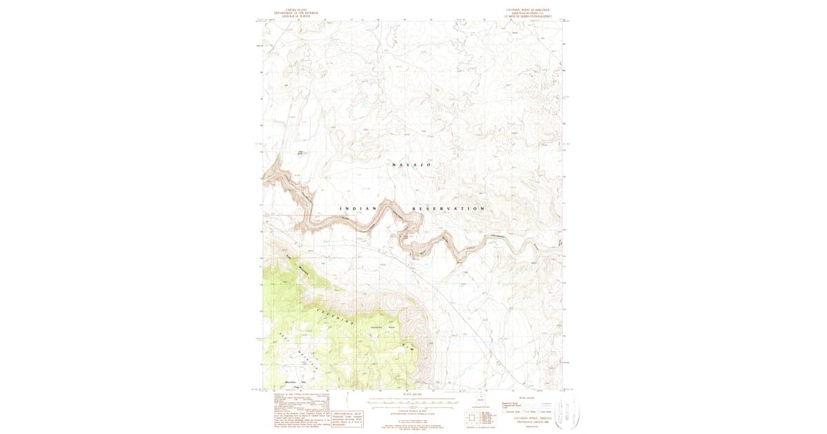 1988 Map of Coconino Point, Coconino County, AZ — High-Res | Pastmaps