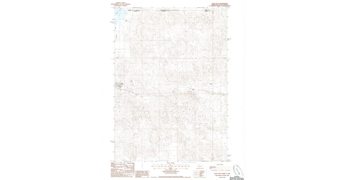 1985 Map of Cody East, Cherry County, NE — High-Res | Pastmaps