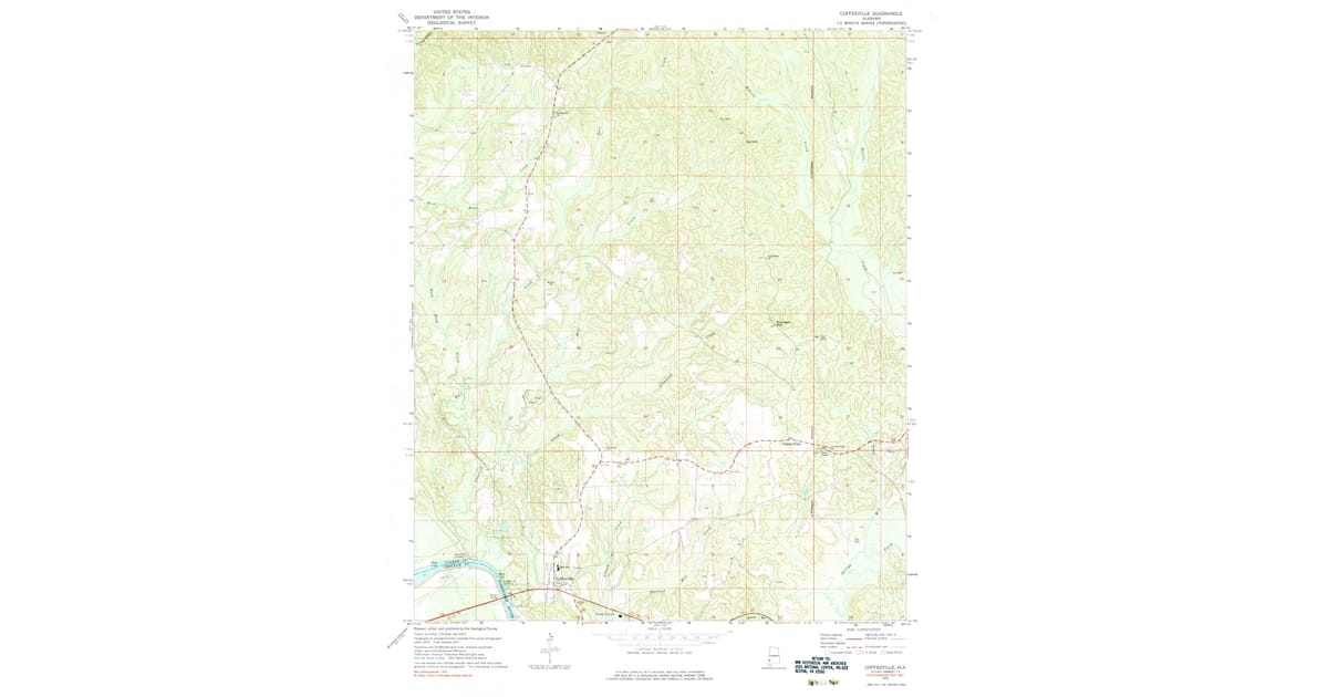 1971 Map of Coffeeville, MS — High-Res | Pastmaps