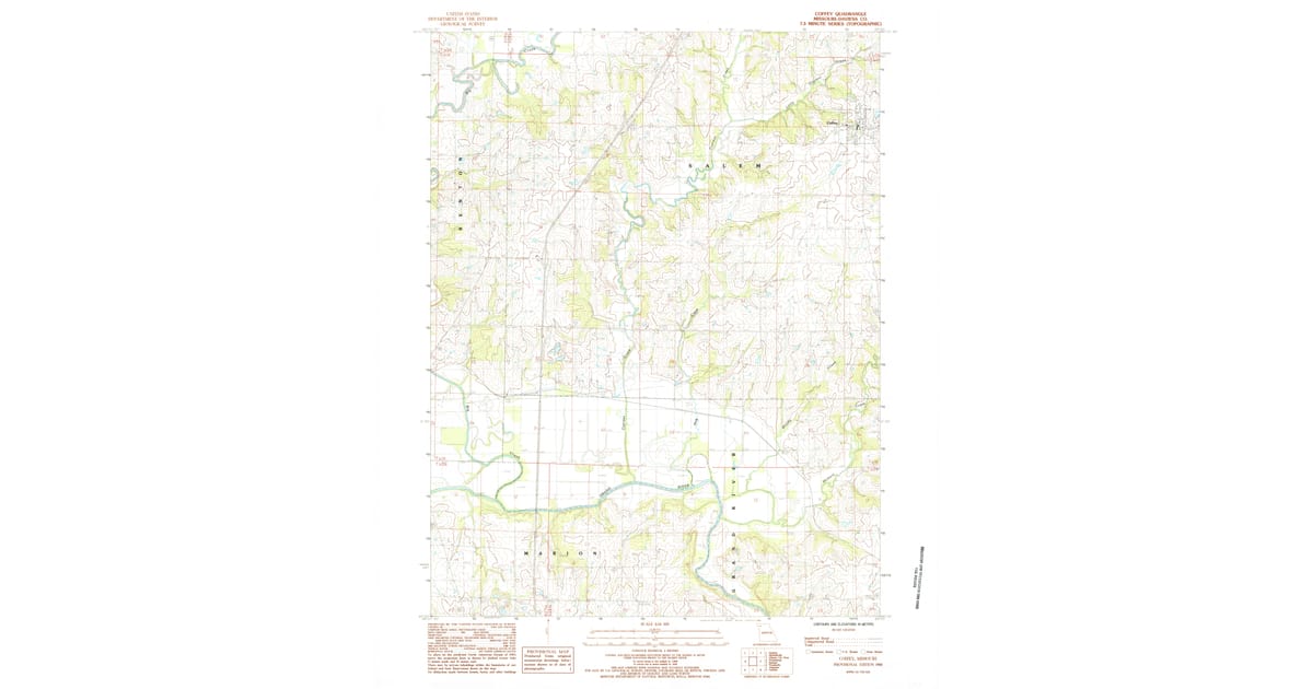 1984 Map of Coffey, MO — High-Res | Pastmaps