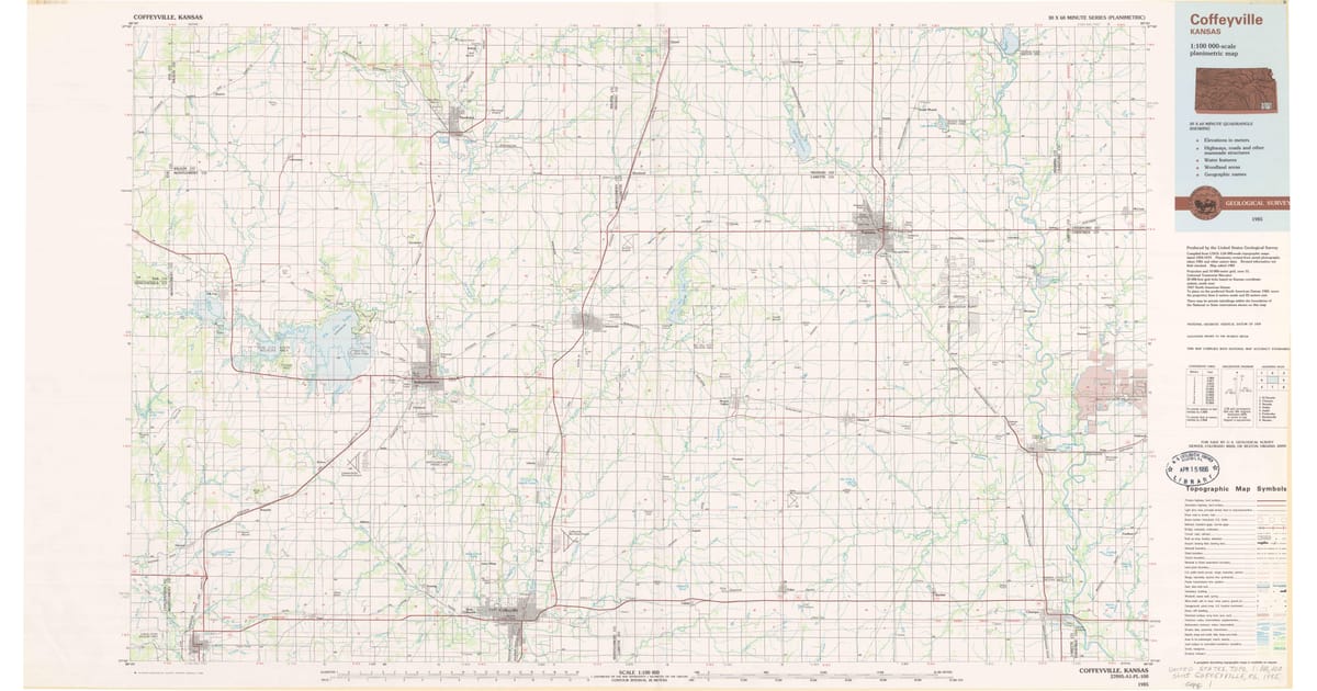 1980s Maps of Wilson County, KS | Pastmaps