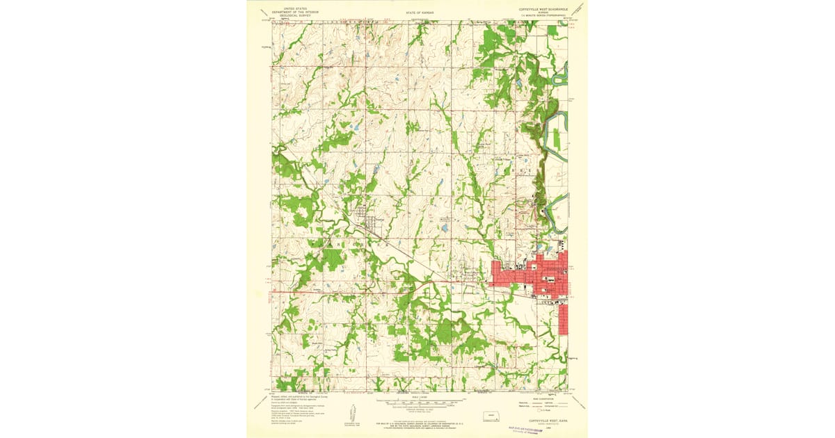 1959 Map of Coffeyville West, Montgomery County, KS — High-Res | Pastmaps