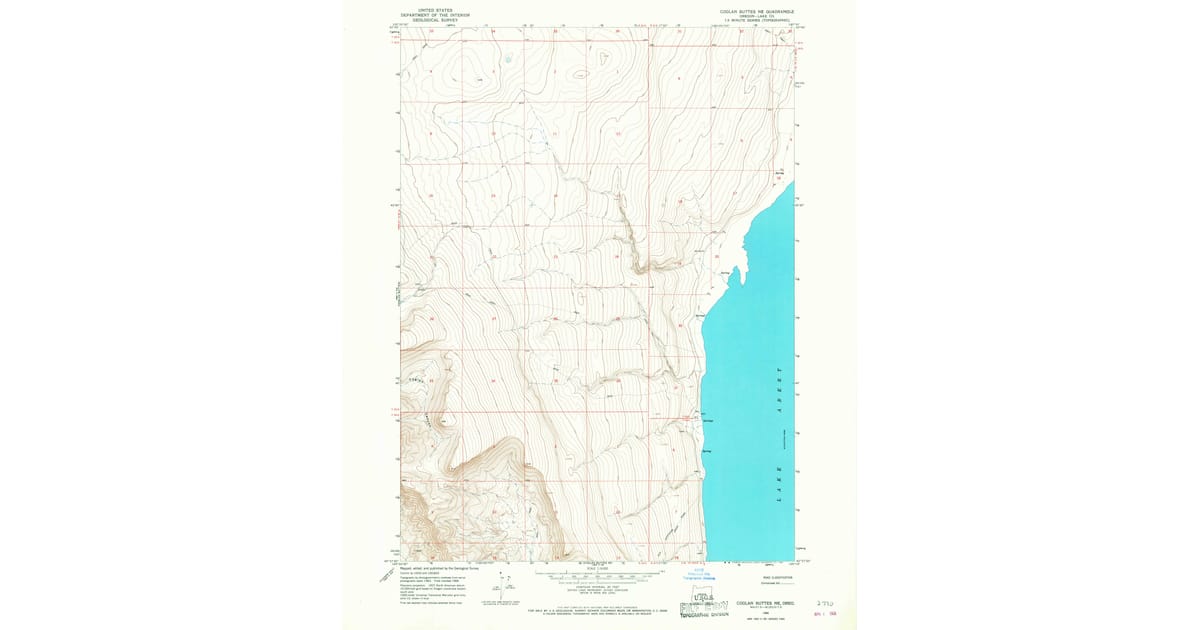 1966 Map of Coglan Buttes NE, Lake County, OR — High-Res | Pastmaps