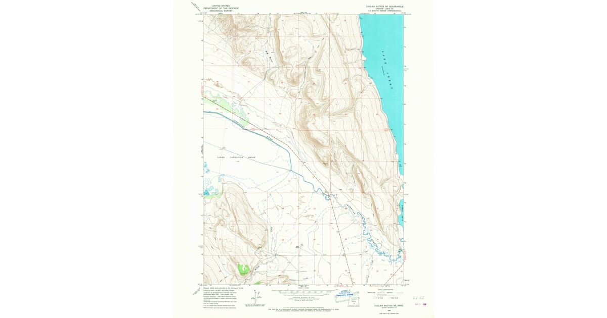 1966 Map of Coglan Buttes SE, Lake County, OR — High-Res | Pastmaps