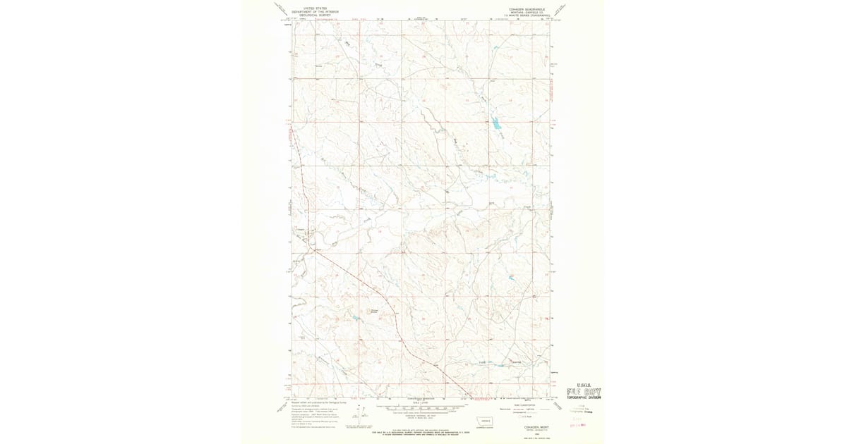 1965 Map of Cohagen, Garfield County, MT — High-Res | Pastmaps