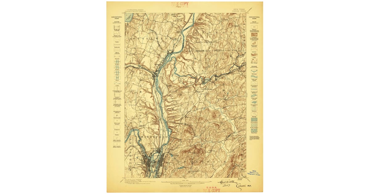 1898 Map of Cohoes, NY — High-Res | Pastmaps
