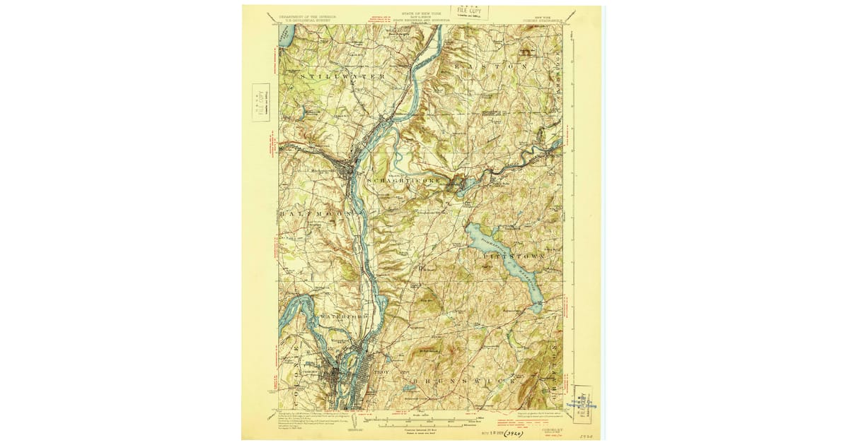 1929 Map of Cohoes, NY — High-Res | Pastmaps