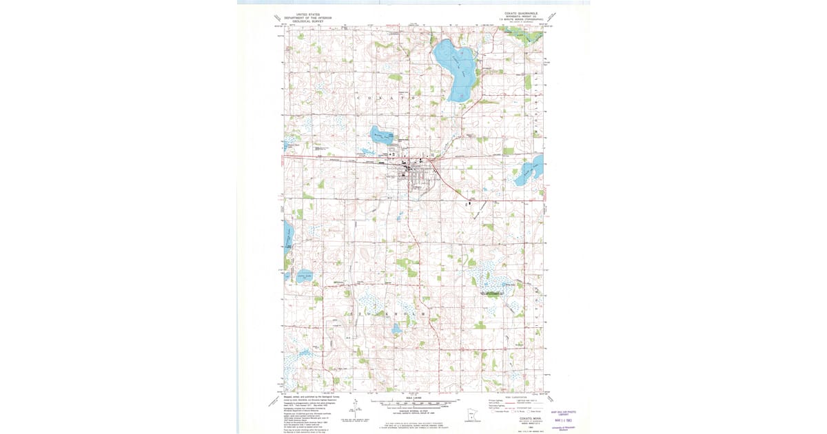 1980s Maps of Pleasant Terrace Mobile Home Park, Cokato | Pastmaps