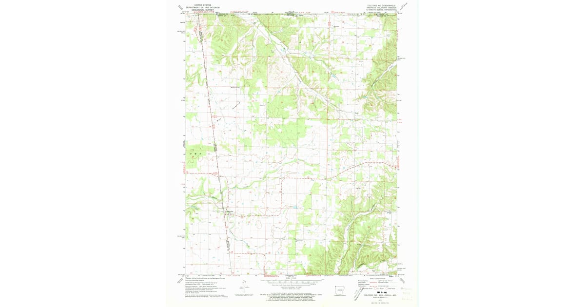 1971 Map of Colcord NE, Benton County, AR — High-Res | Pastmaps