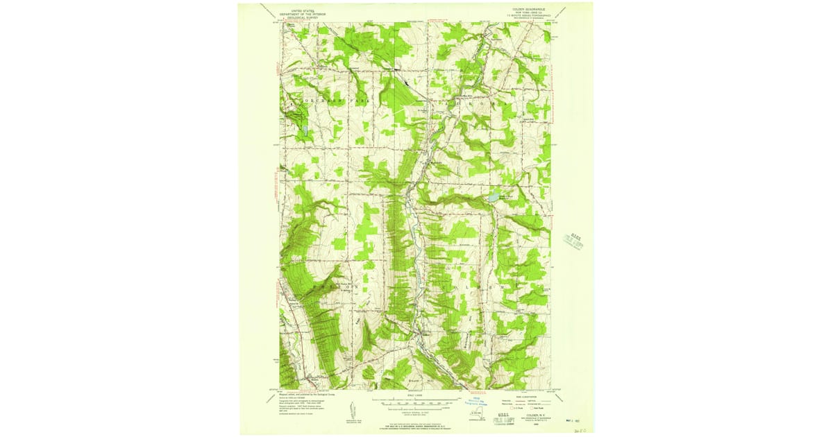 1955 Map of Colden, Erie County, NY — High-Res | Pastmaps